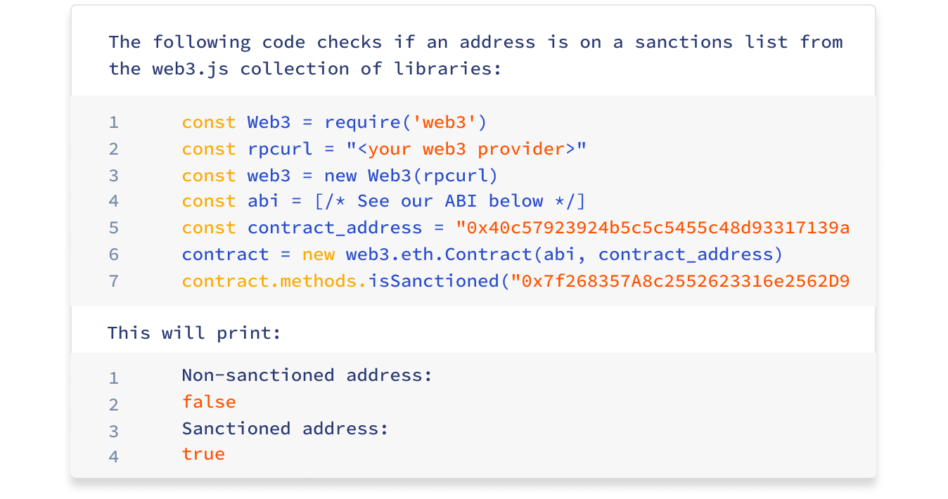 Free Crypto Sanctions Screening Tools - Chainalysis