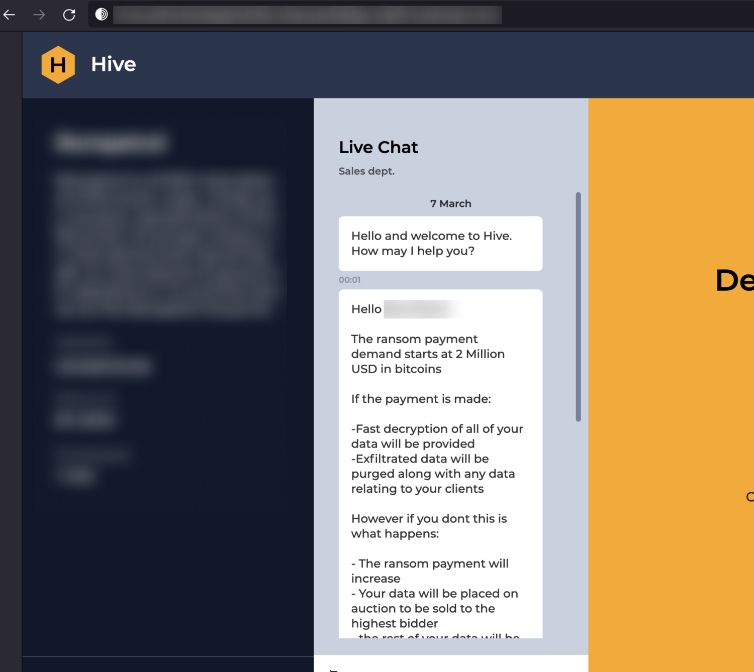 DOJ and Europol Announce Disruption of Hive Ransomware - Chainalysis